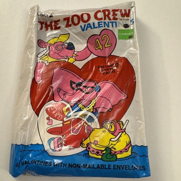 Other | New Cleo Pack Of Valentines The Zoo Crew Animals Neon J6 | Poshmark